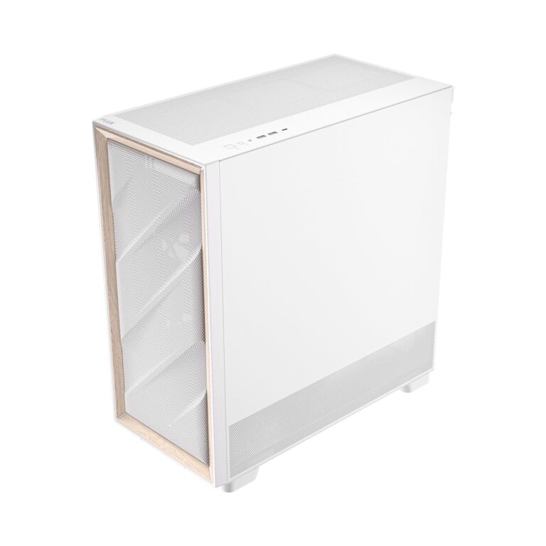 Antec FLUX Mid-Tower E-ATX Gaming Chassis Wood Front Panel – White ...